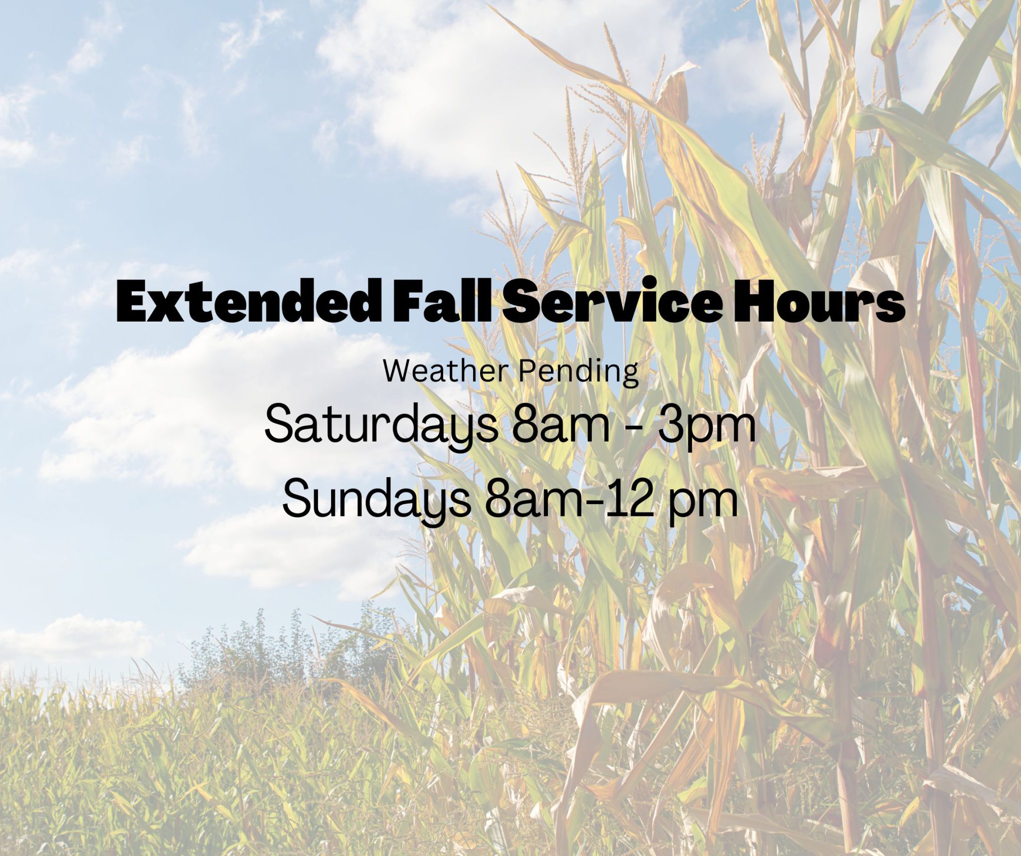Extended Fall Service Hours